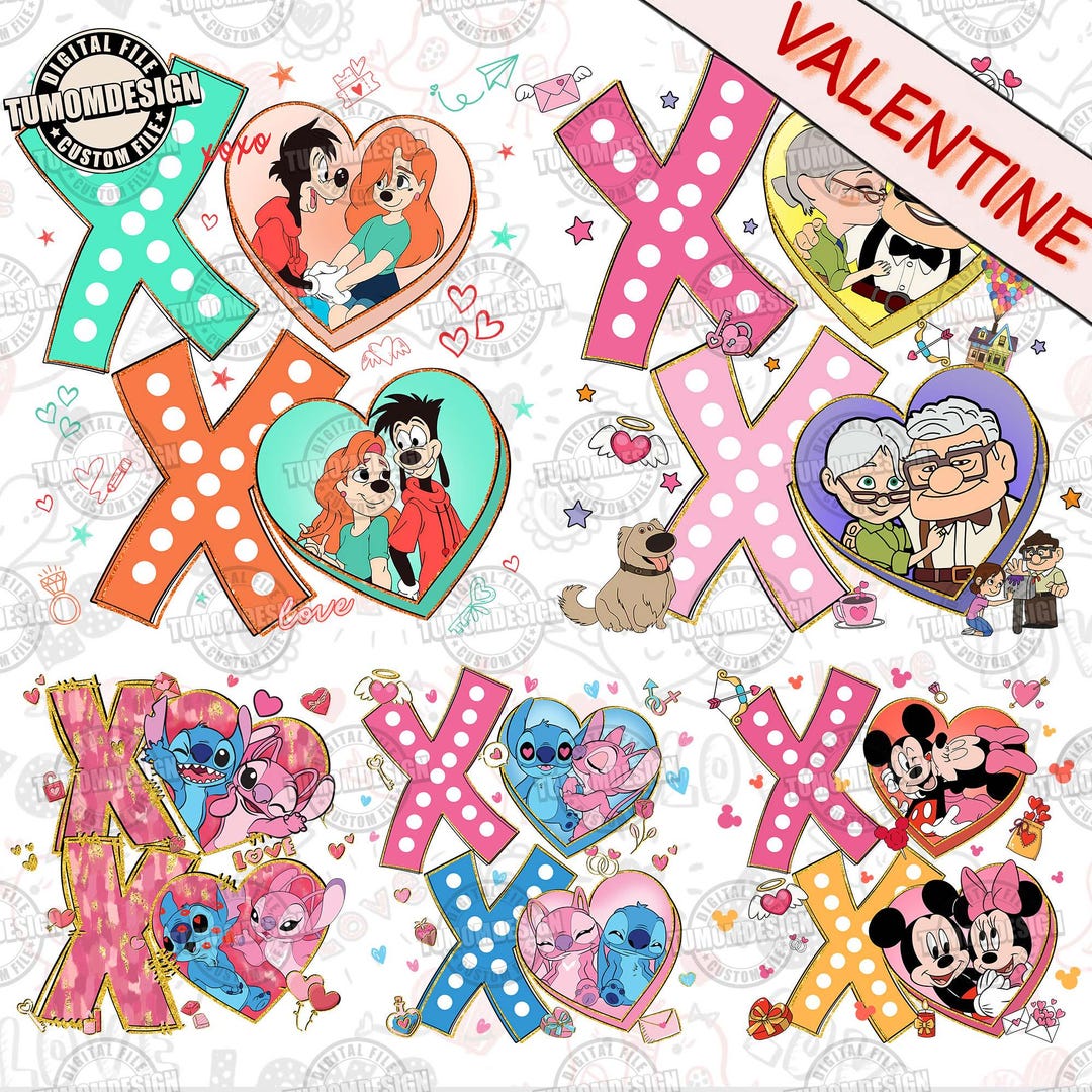 Happy Valentines Day Png, Bundle Xoxo Cartoon Valentine Png, Valentine ...
