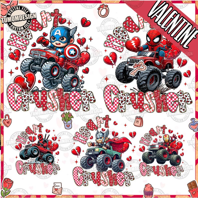 Bundle Superhero Valentine Png, Love Superhero Clipart, Romantic Hero ...