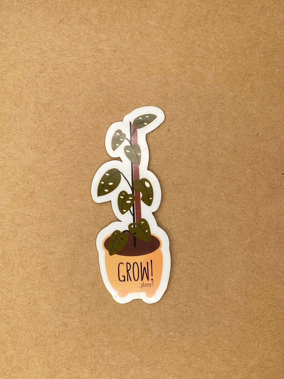Plant Decal Sticker Please Grow Plants Sticker Plant - Etsy