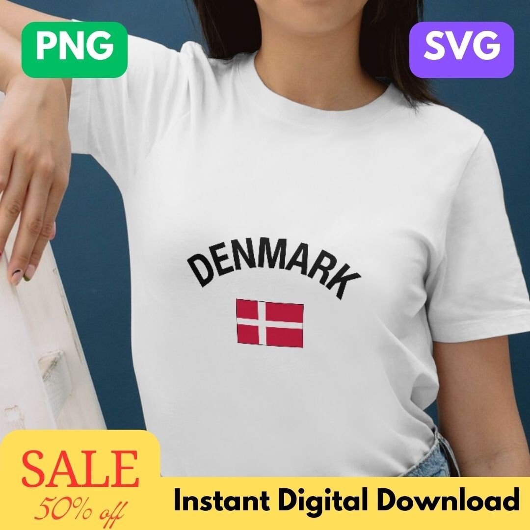 Minimalist Danish Flag SVG PNG | Patriotic Denmark Flag Clipart ...