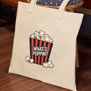 What's Poppin PNG Sublimation, Fun Popcorn Clipart for Gifts, National ...