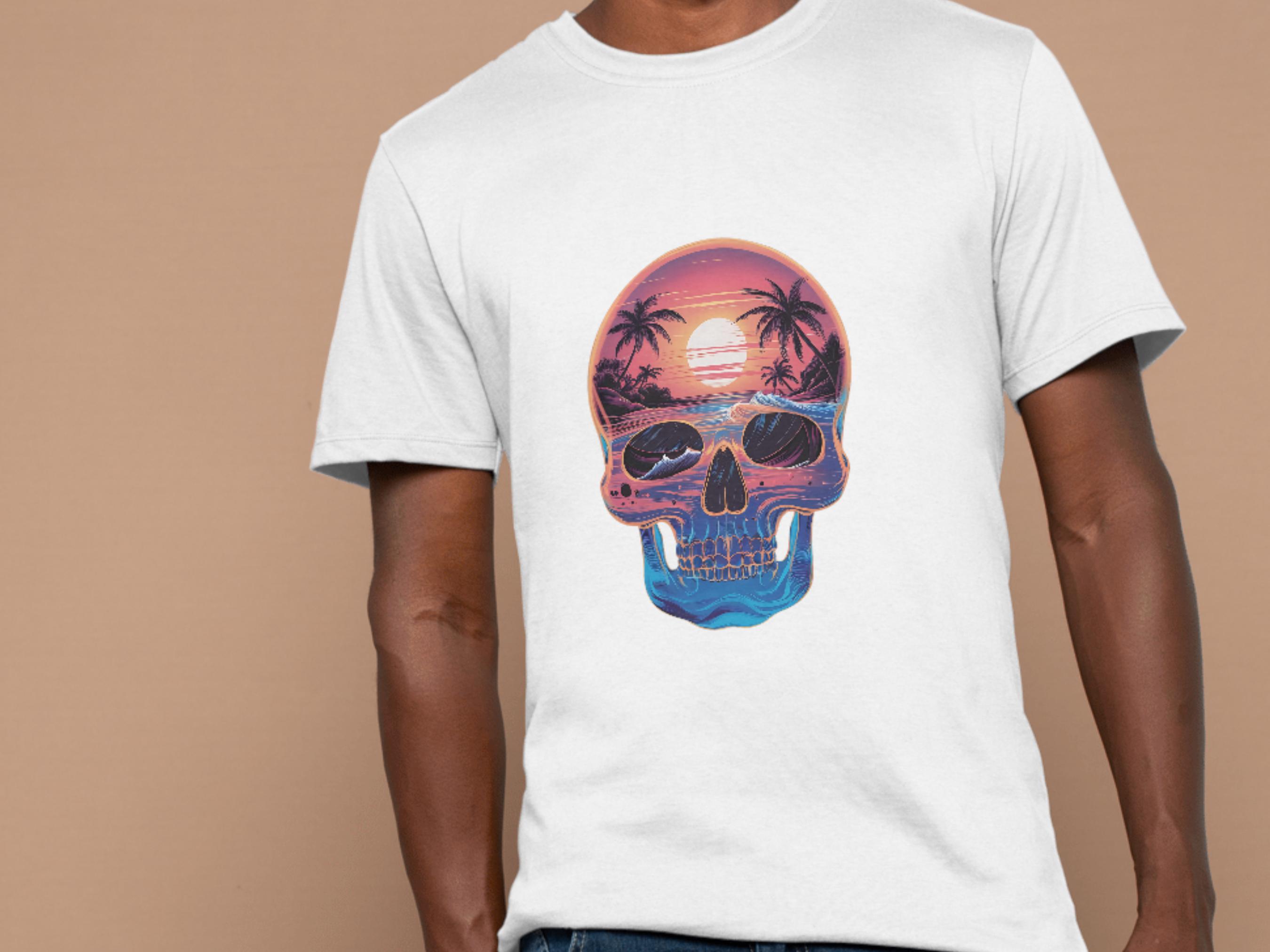 Tropical Beach Skull PNG | Skeleton Design | Sublimation Design ...