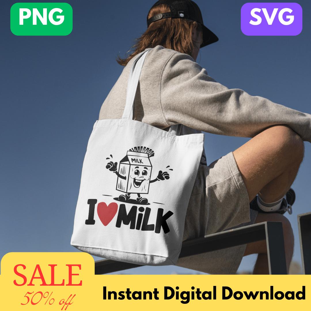 I Love Milk SVG PNG Milkman Day Design, Mohawk Style, Digital Download ...