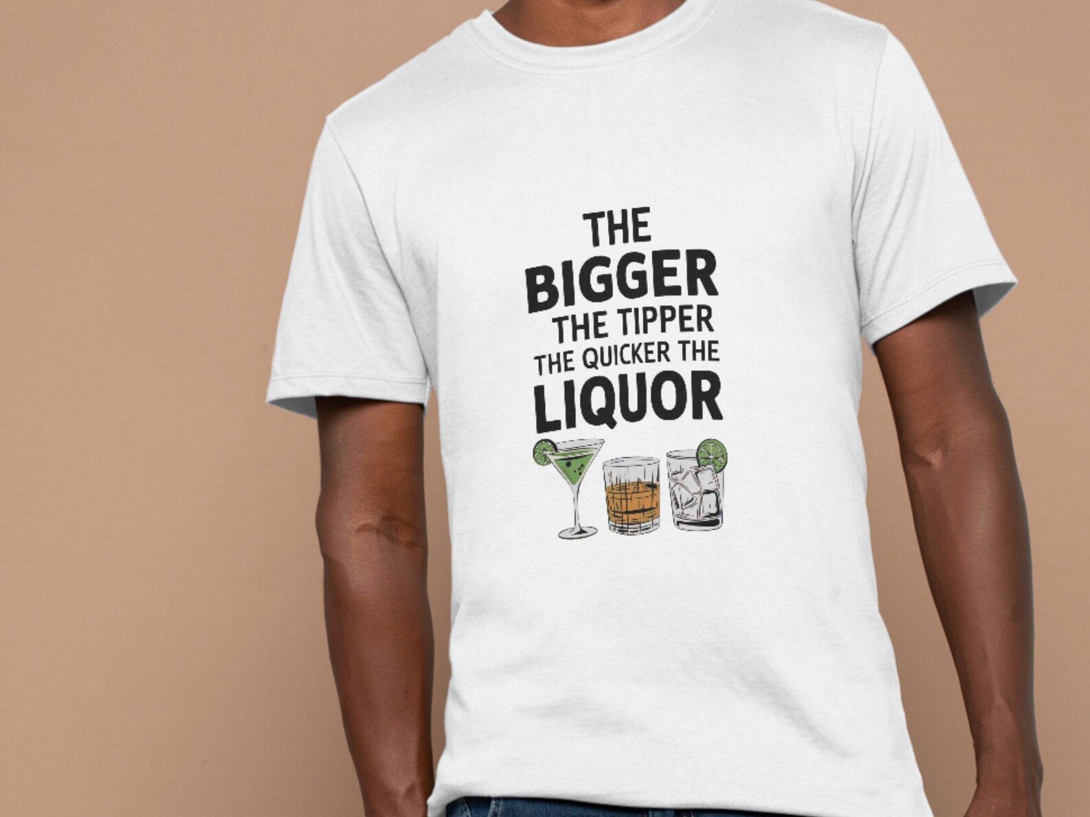The Bigger the Tipper the Quicker the Liquor PNG, Funny Bar Humor ...