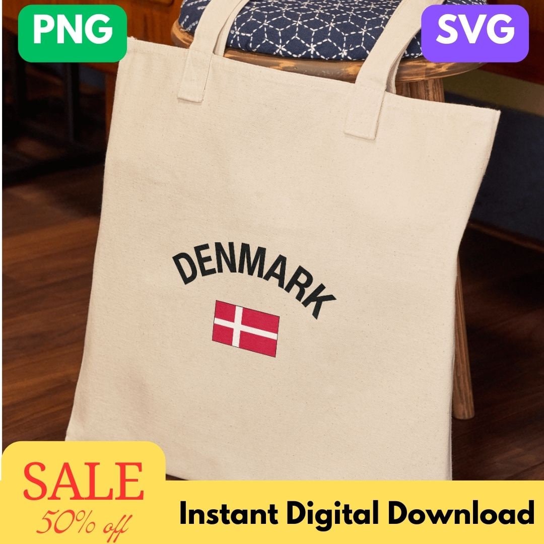 Minimalist Danish Flag SVG PNG | Patriotic Denmark Flag Clipart ...