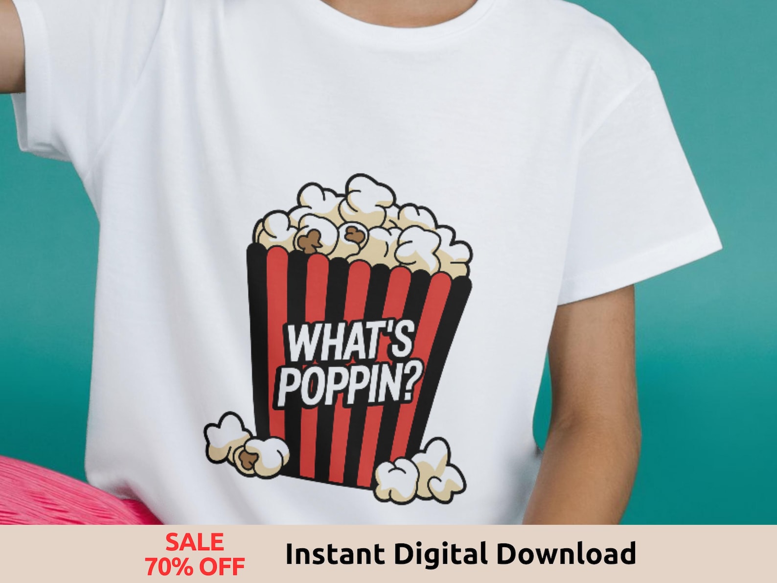 What's Poppin PNG Sublimation, Fun Popcorn Clipart for Gifts, National ...