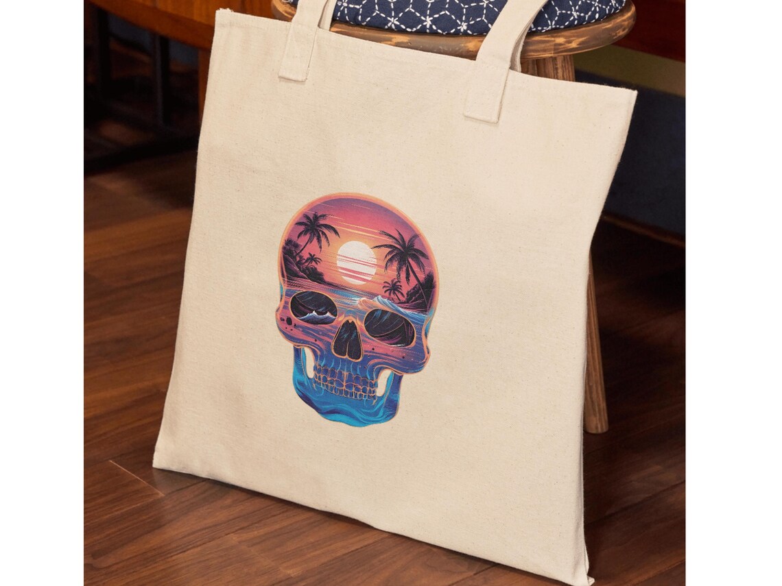 Tropical Beach Skull PNG | Skeleton Design | Sublimation Design ...
