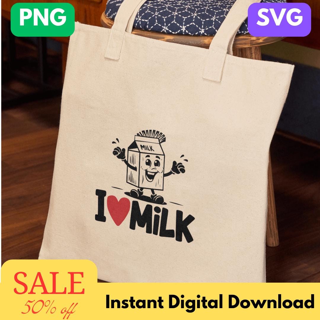 I Love Milk SVG PNG Milkman Day Design, Mohawk Style, Digital Download ...
