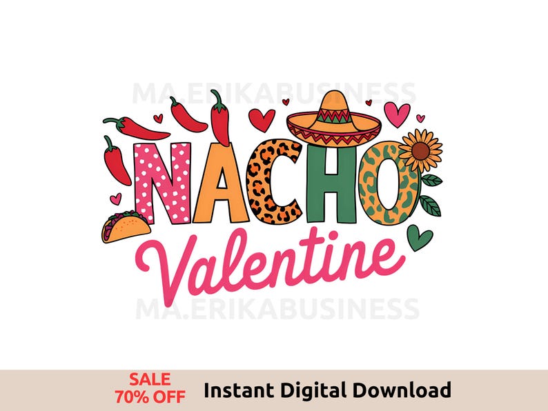 Nacho Valentine PNG Sublimation, Cute Clipart for Valentine's Day Gifts ...