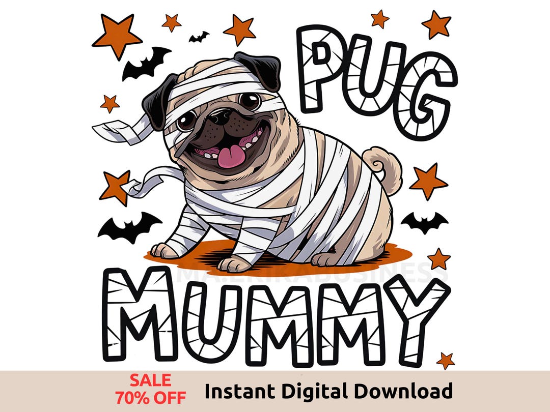 Pug PNG, Halloween Shirt Design, Dog Png Files, Dog Lover Gift, Dog ...