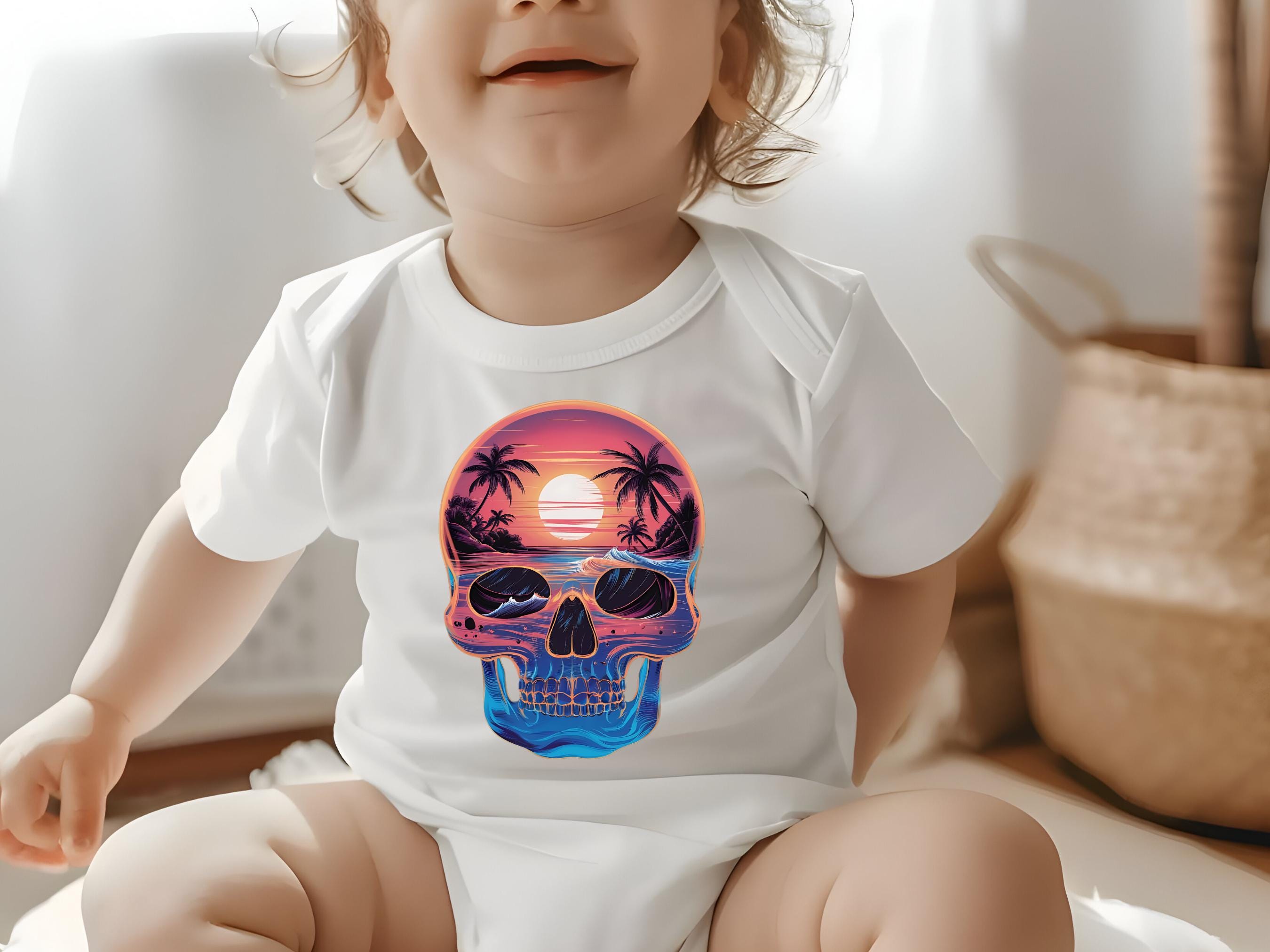 Tropical Beach Skull PNG | Skeleton Design | Sublimation Design ...