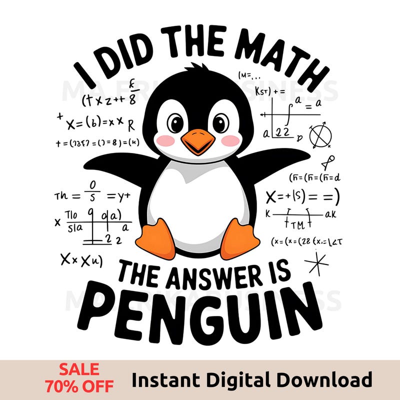 Cute Penguin Clipart - Etsy