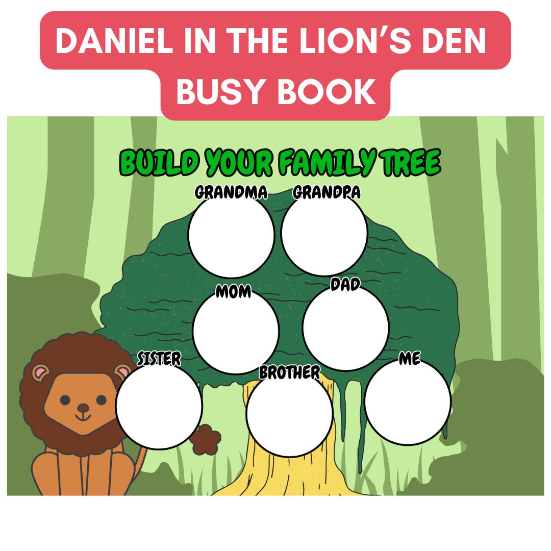 Daniel in the Lion's Den Busy Book, Canva Editable Digital Download ...