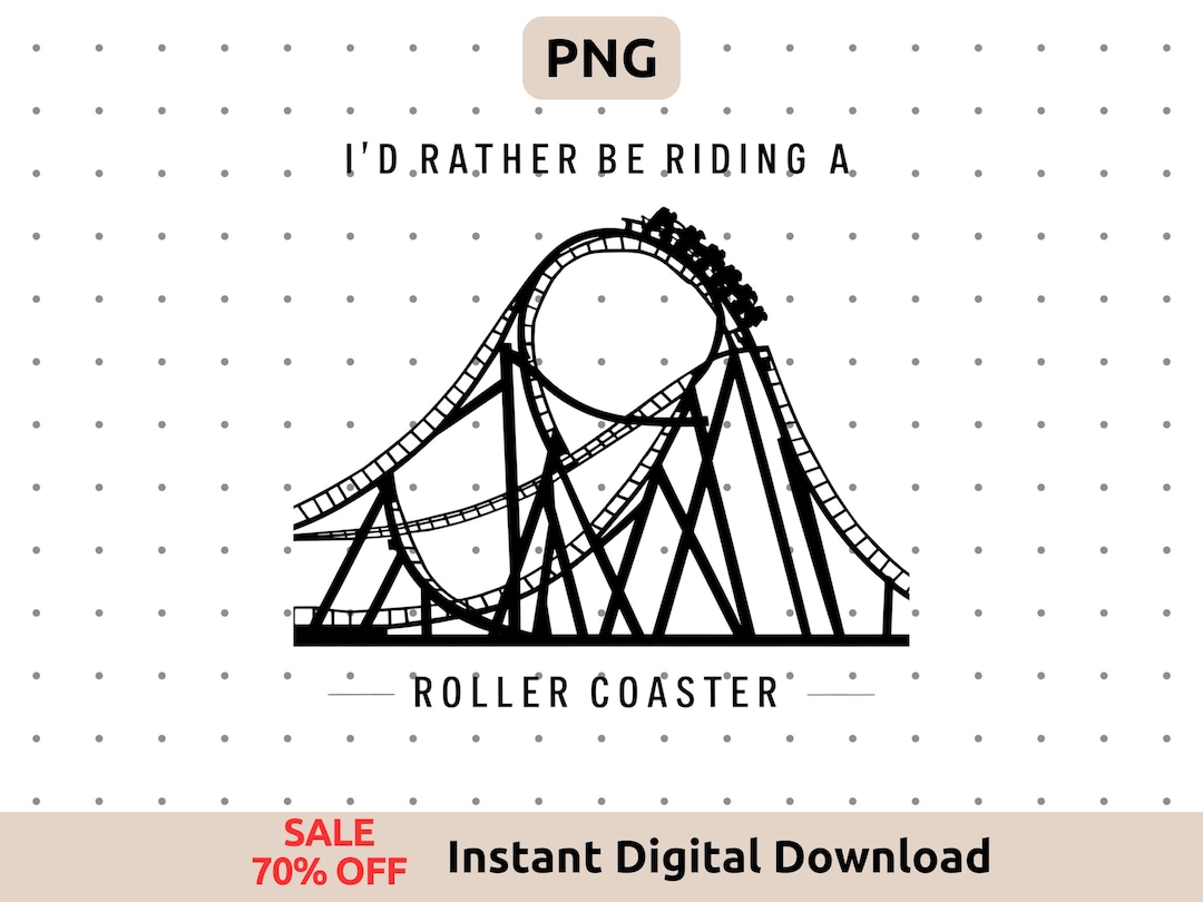 Roller Coaster Ride PNG - Amusement Park Theme Digital Download - Etsy