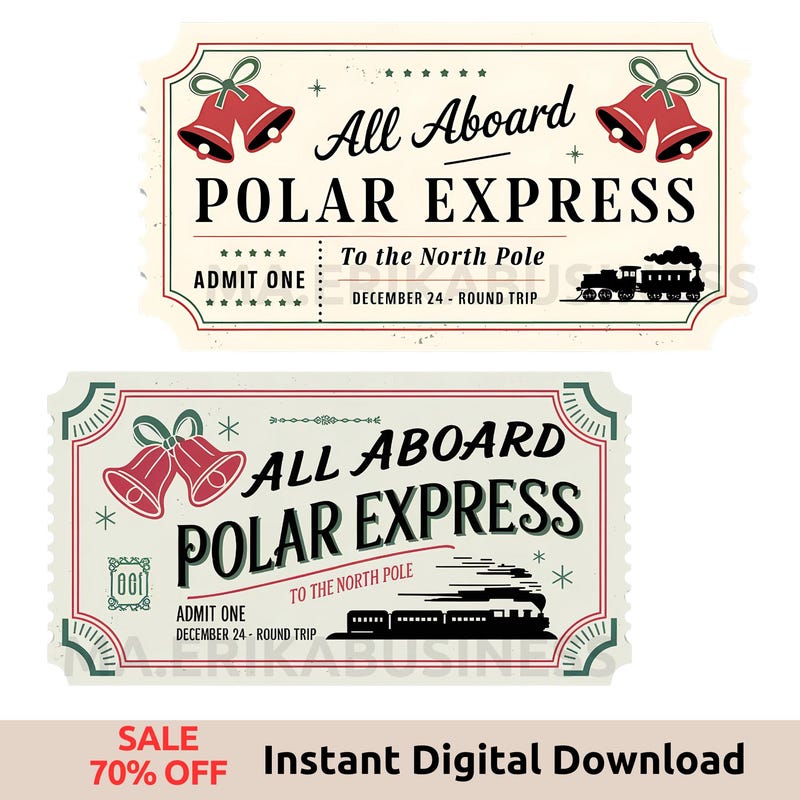 Polar Express Clipart - Etsy