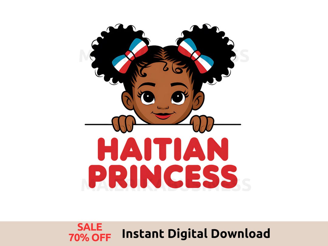 Haitian Princess PNG Clipart, Sublimation Design, Independence Day Gift ...