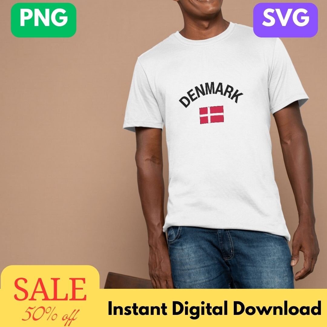 Minimalist Danish Flag SVG PNG | Patriotic Denmark Flag Clipart ...