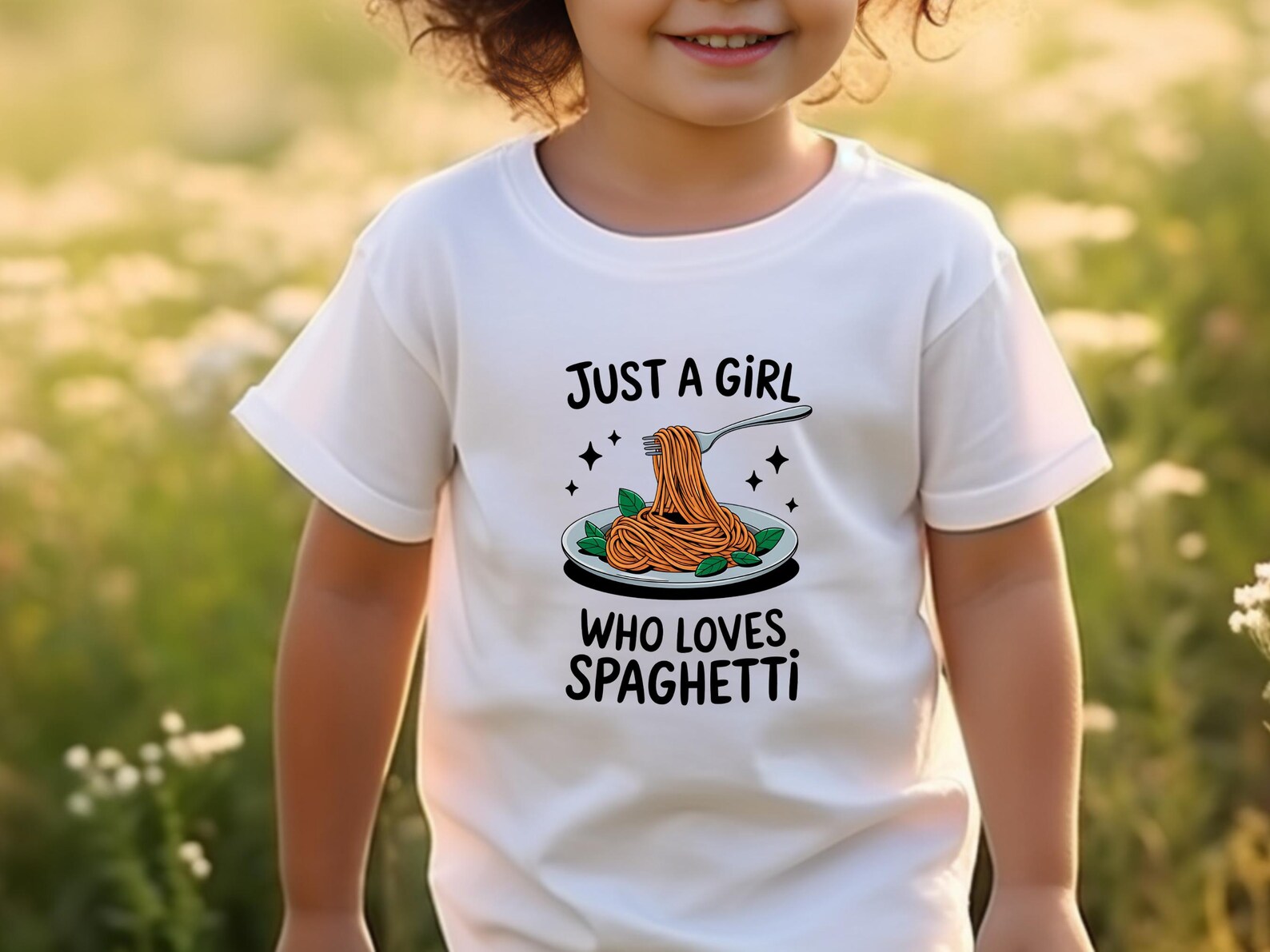 Just a Girl Who Loves Spaghetti PNG, Sublimation Design, National ...