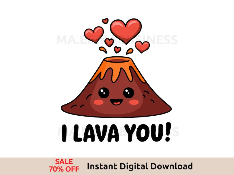 I Lava You PNG Sublimation, Cute Lava Heart Clipart for Valentine's Day ...