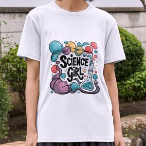 Science Girl PNG, Gift for Science Teacher, Science Aesthetic Png, Cool ...
