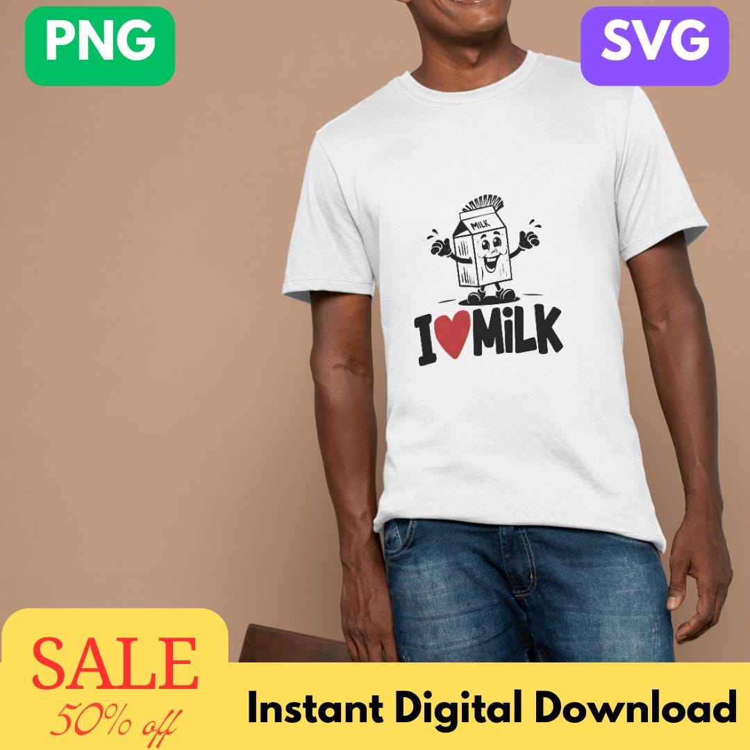 I Love Milk SVG PNG Milkman Day Design, Mohawk Style, Digital Download ...
