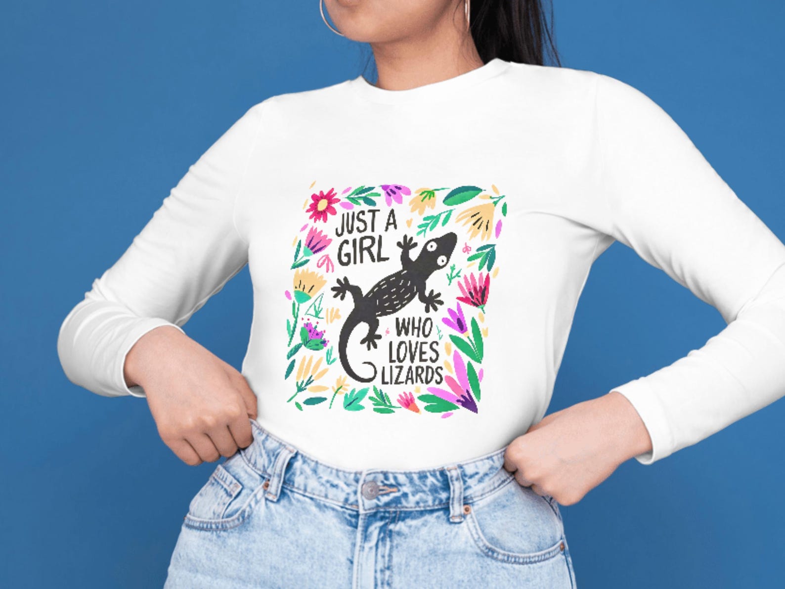 Lizard PNG | Just a Girl Who Loves Lizards Design | Lizard Gifts ...