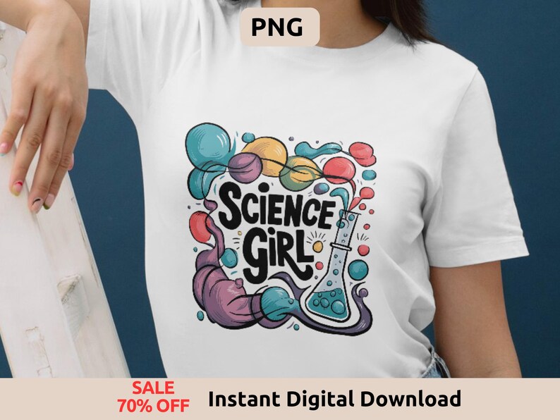 Science Girl PNG, Gift for Science Teacher, Science Aesthetic Png, Cool ...