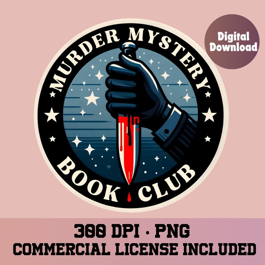 Murder Mystery, Horror Book Club Png, Horror Png, Murder Png, Bookclub ...