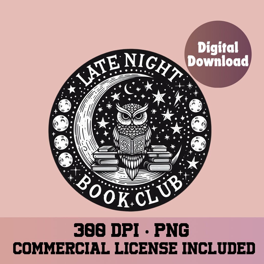 Late Night Readers Club, Book Png, Halloween Png, Bookclub Png, Books ...