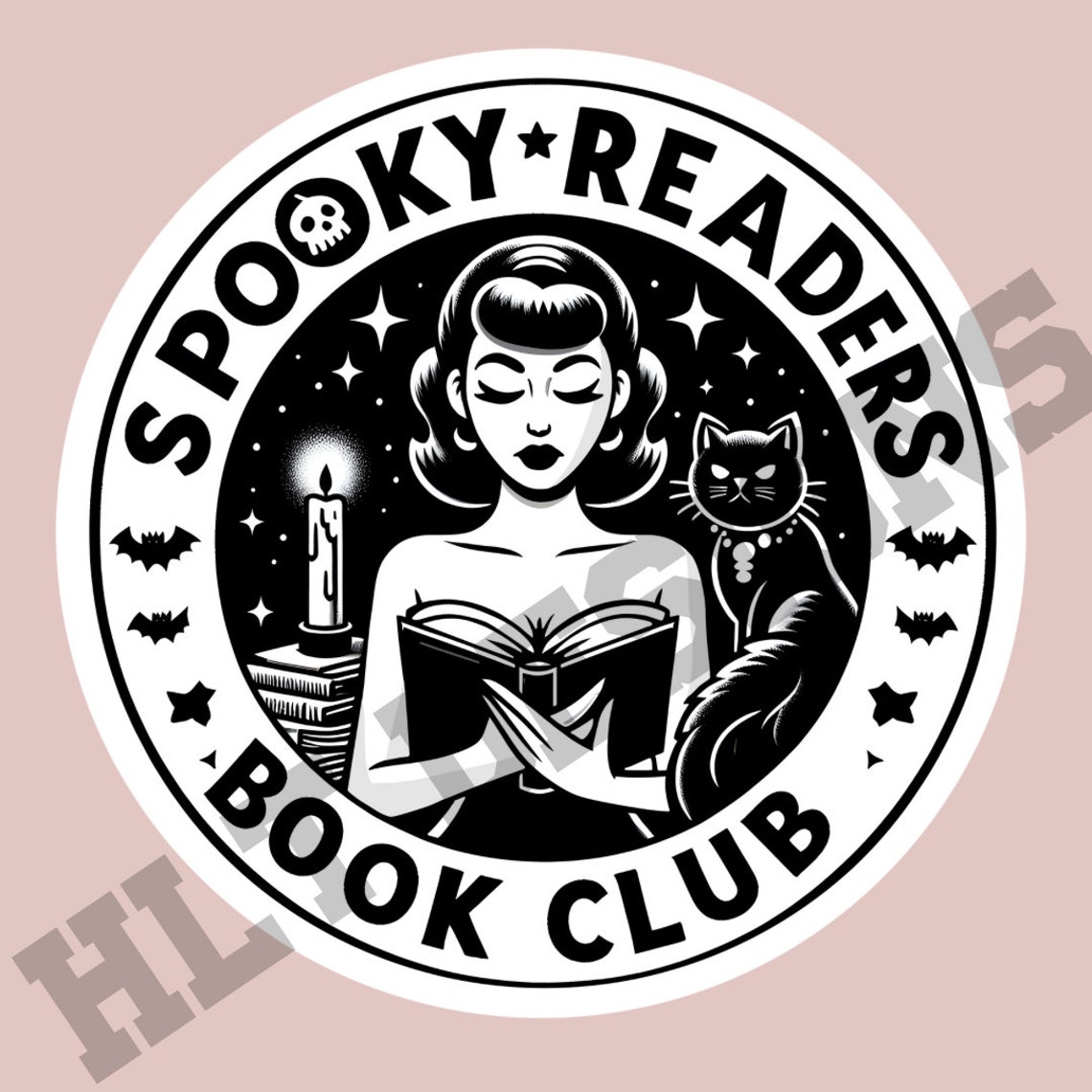 Spooky Readers Png, Book Png, Halloween Png, Bookclub Png, Books Png ...