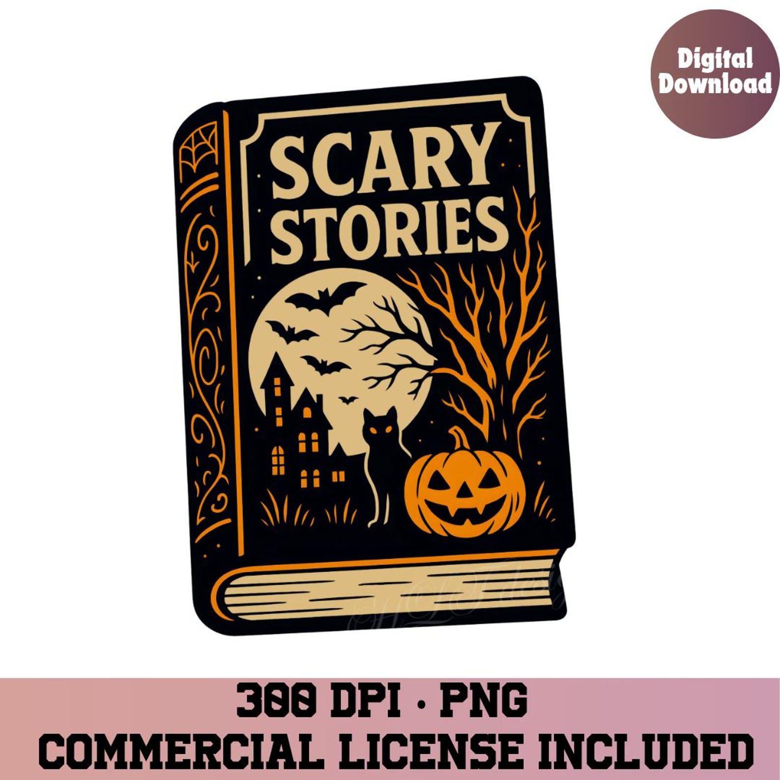 Spooky Readers Png, Spooky Book Png, Halloween Png, Bookclub Png, Books ...
