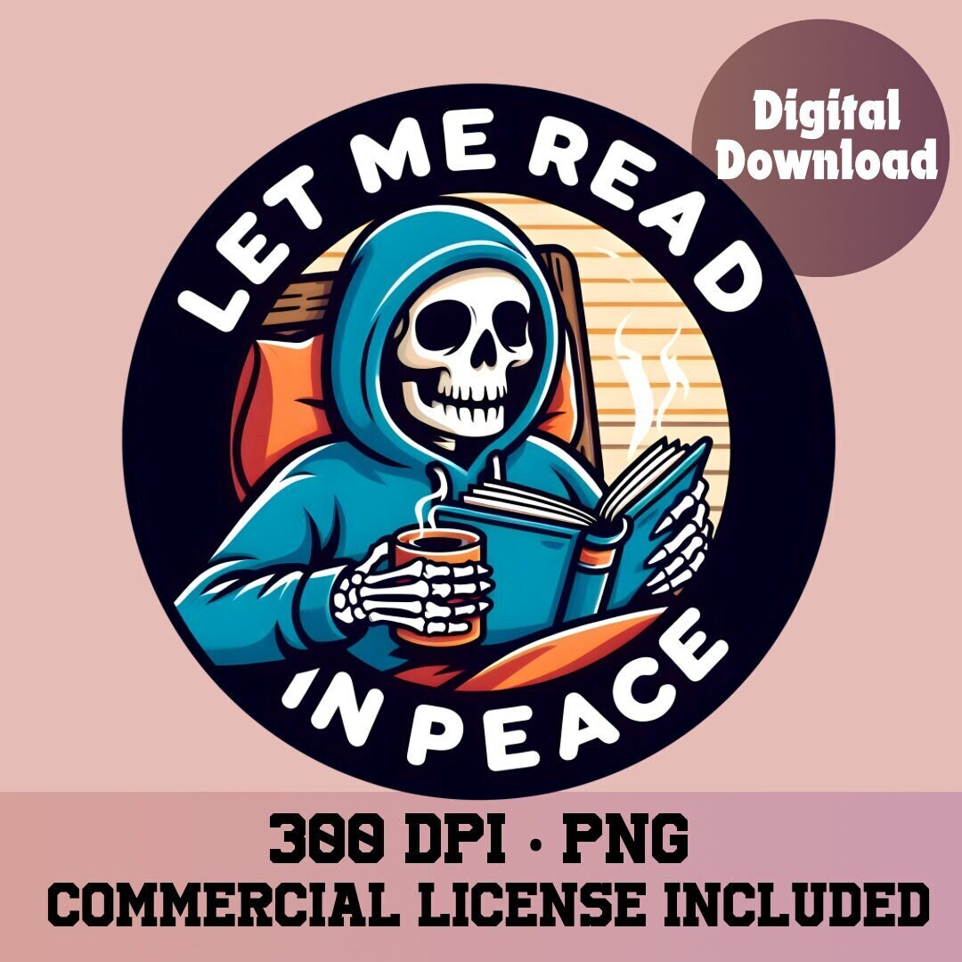 Let Me Read in Peace, Skeleton Book Png, Bookclub Png, Books Png ...