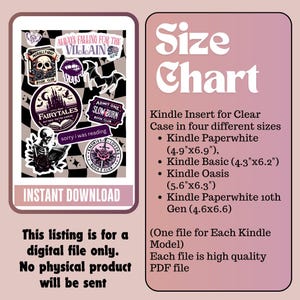 Dark Romance Kindle Insert for Clear Case, Kindle Insert, Printable ...