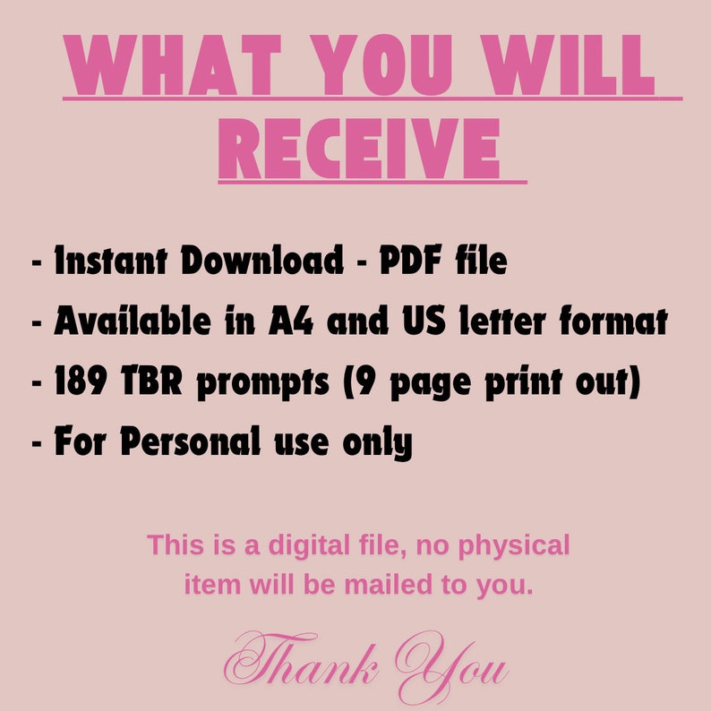 Printable TBR Cards, to Be Read Prompts, TBR Game, Book Gift, Bookish ...