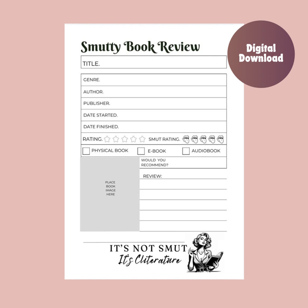 Reading Journal, PRINTABLE Journal Page, Planner Page, Bookclub Book ...