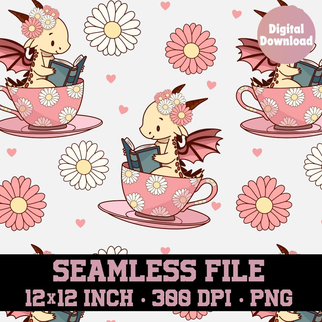 Bookish Girlie Pattern, Girlie Seamless Pattern, Books Seamless Pattern ...