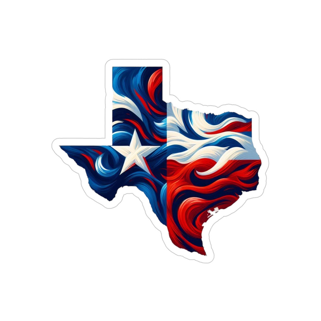Original Abstract Texas Lone Star State Transparent Outdoor Stickers ...