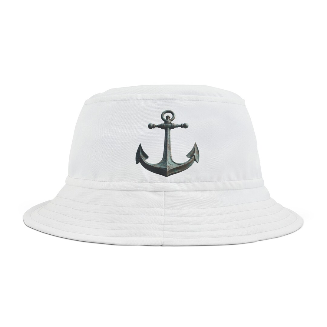 Old Antique Ship Anchor Bucket Hat for Sailor, Fisherman, Gift Free ...