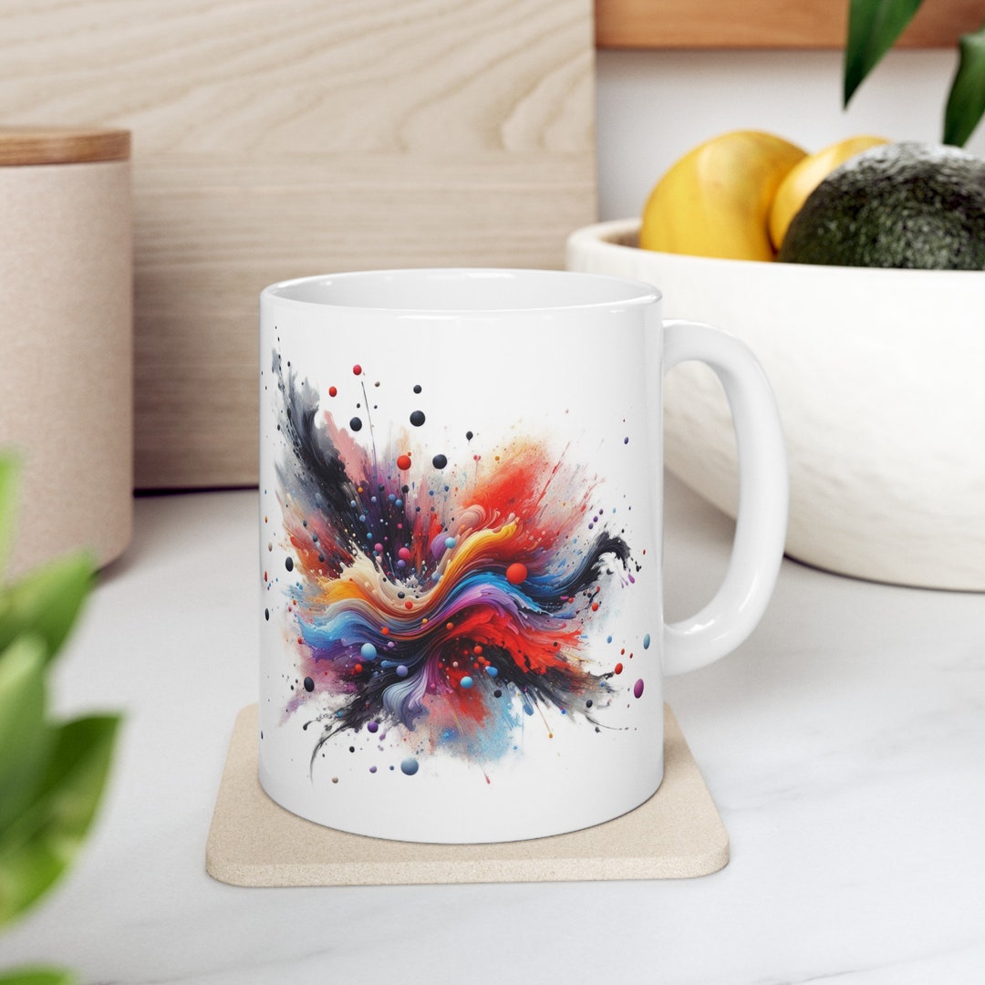 The Original Abstract Explosion Workday Ceramic Coffee Tea Cup Mug ...