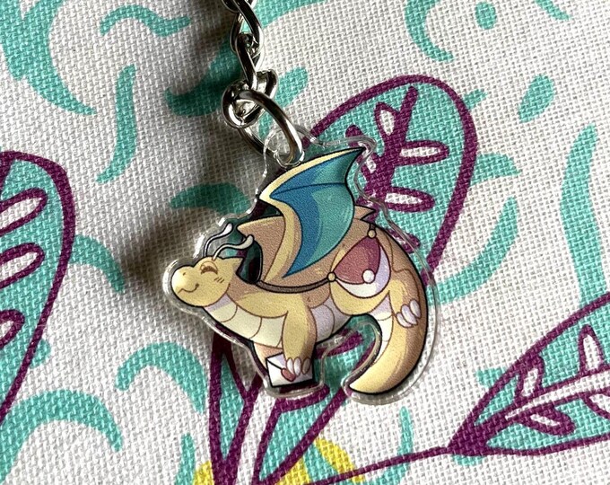 Dragonite Keychain: Made From Pocket Pop - Etsy
