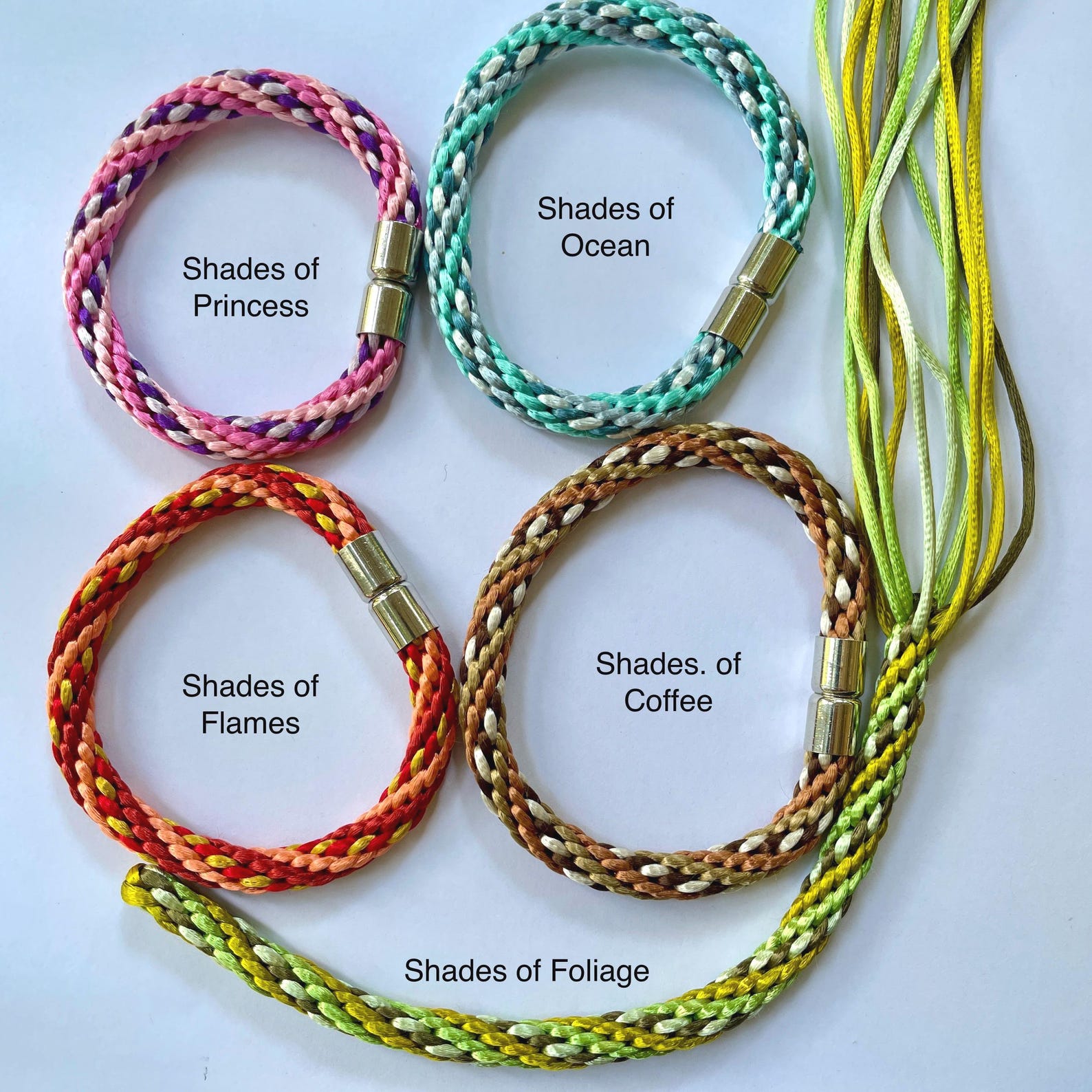 Satin Braid Bracelet Kit: Schiff Discontinued Rayon. Easy Kumihimo ...