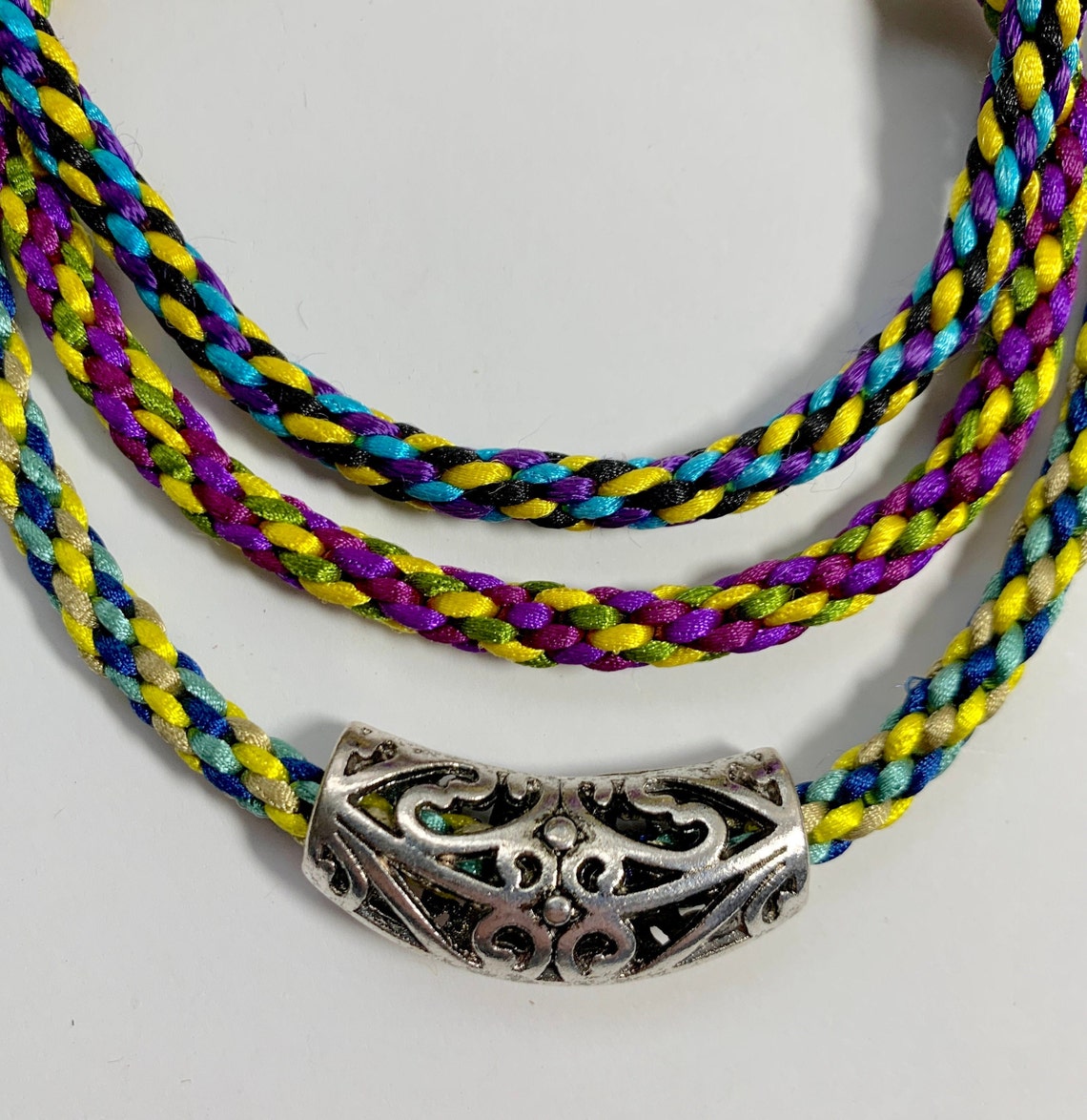 4-Color Satin Necklace Kit with Filigree Tube. Choice of satin | Etsy