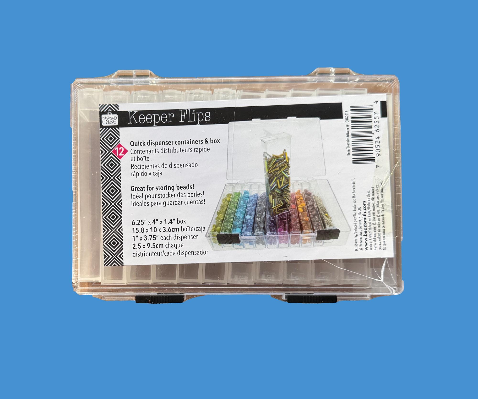 Bead Storage: 12 Plastic Flip Top Tubes With Carrying Case - Etsy