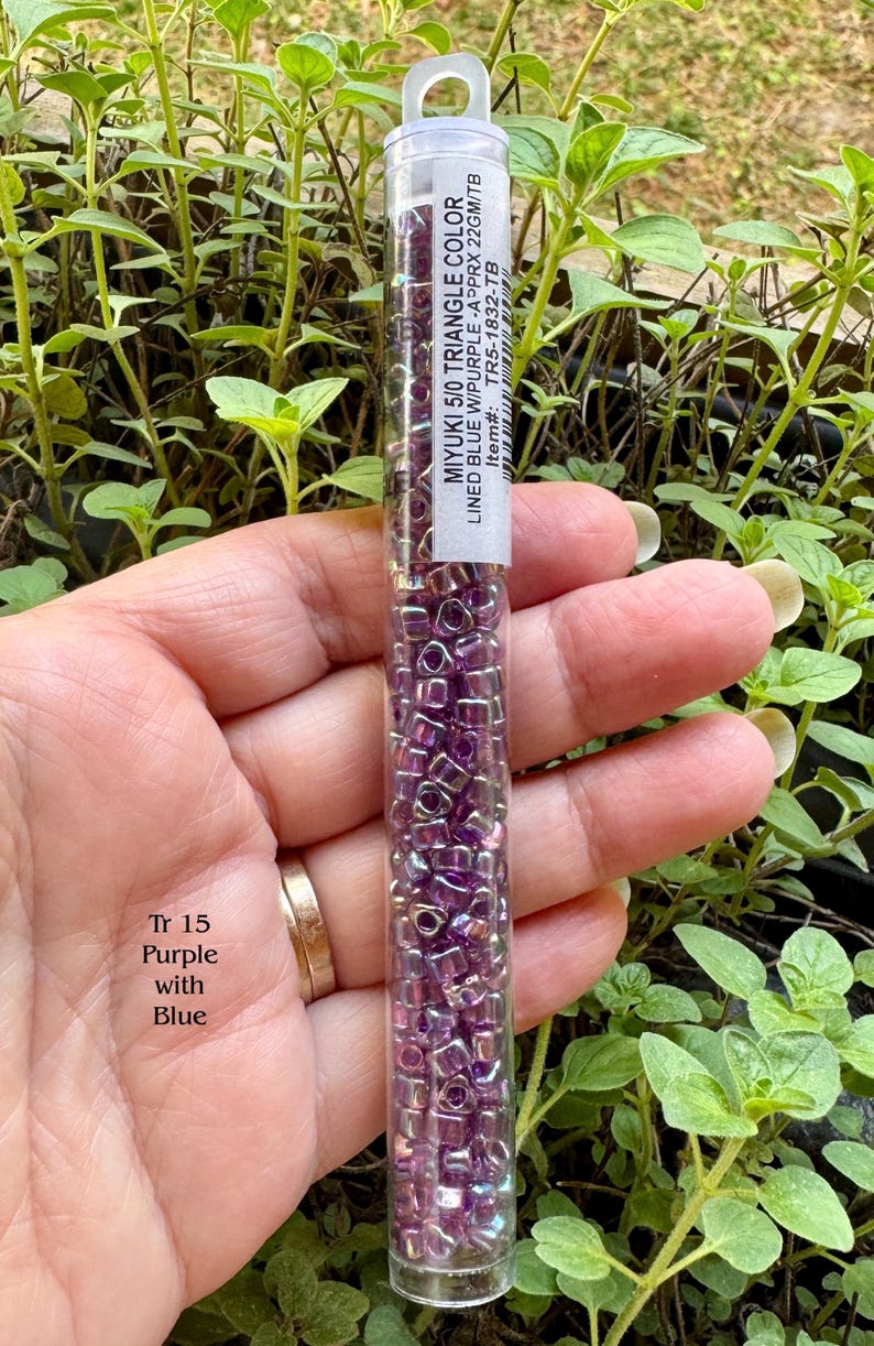 5/0 Triangles Miyuki Seed Beads, 22g Tubes. Japanese. 15 Colors ...