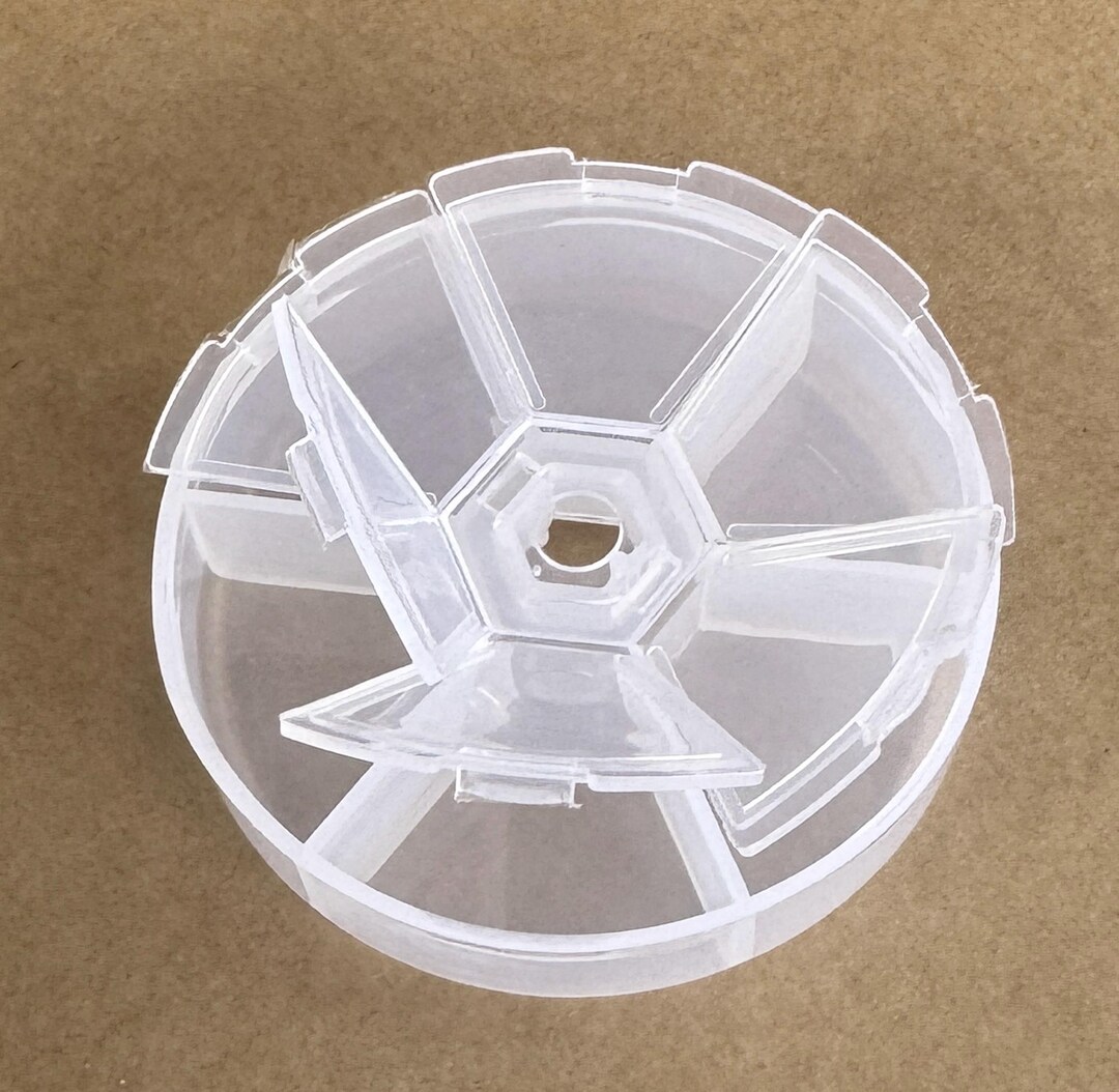 Bead Storage Container, 3 Inches, Plastic Octagonal, 6 Sections, for ...