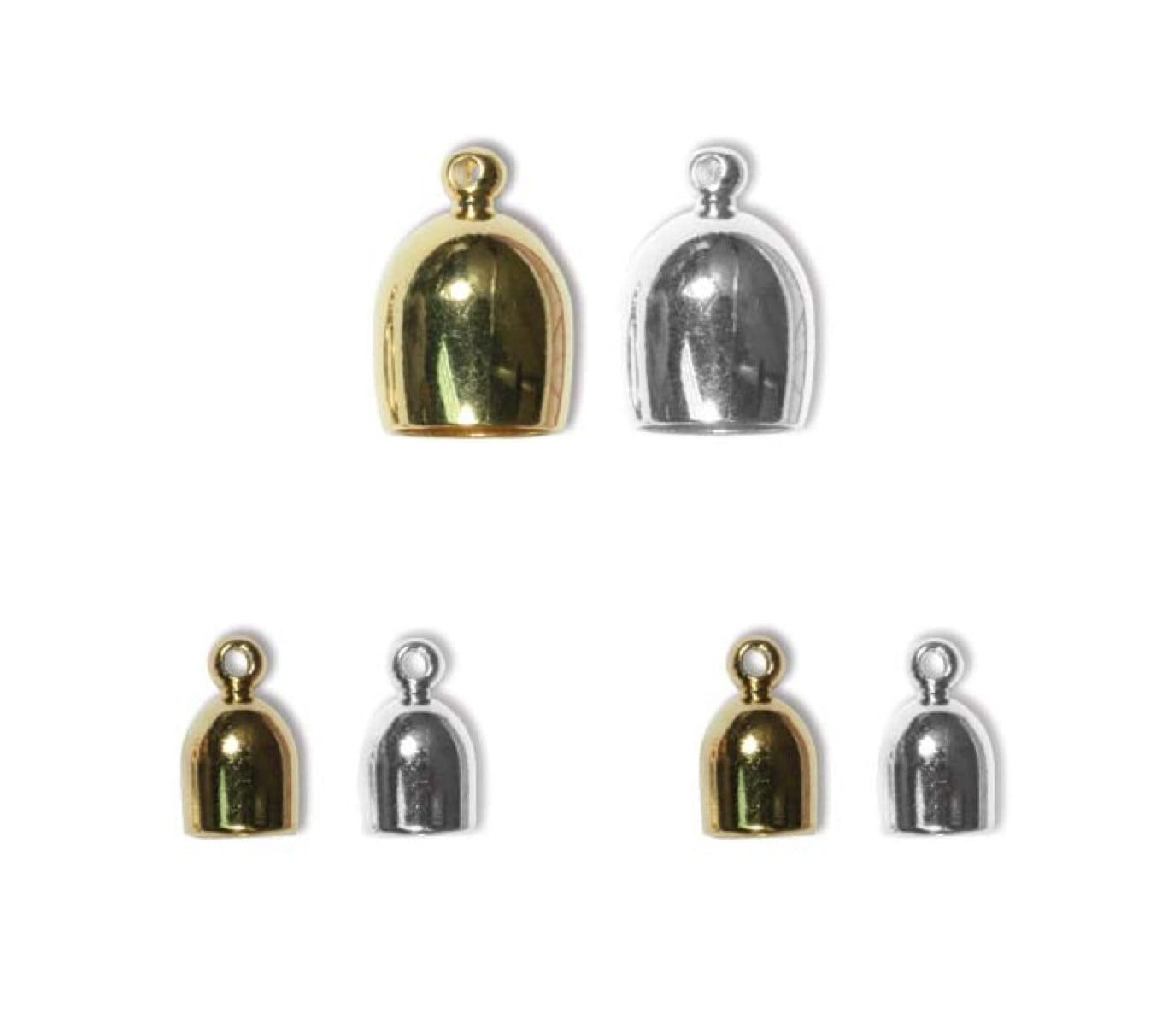 End Caps, Bullet, 4-6-8mm, Gold or Silver Plate (package of 4) - Etsy