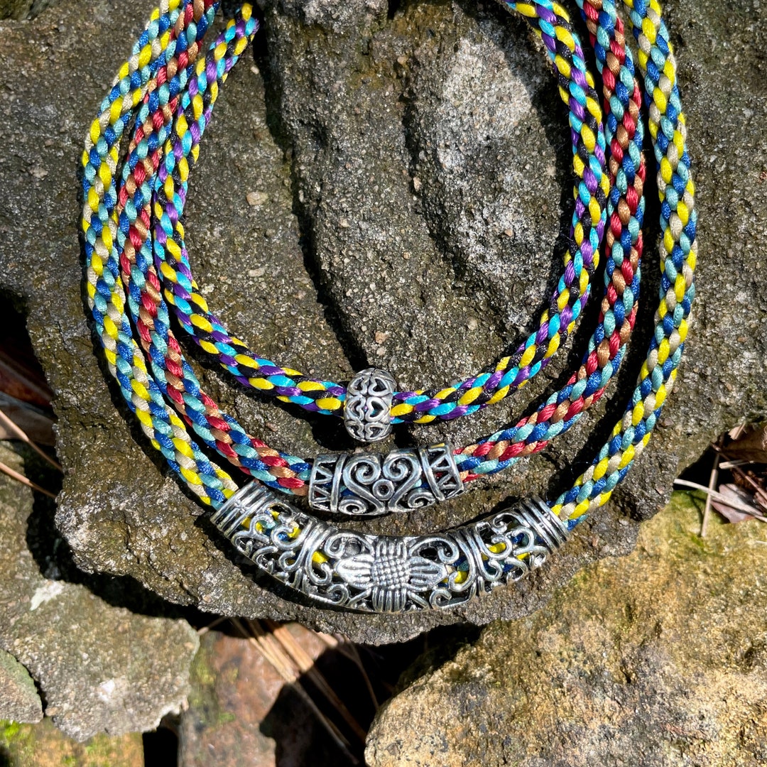 4-color Satin Necklace Kit With Filigree Tube. Choice of Satin - Etsy