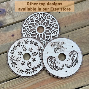 Kumihimo Marudai, Wood, Folk Art Design, 12 Inches High, Personalized ...