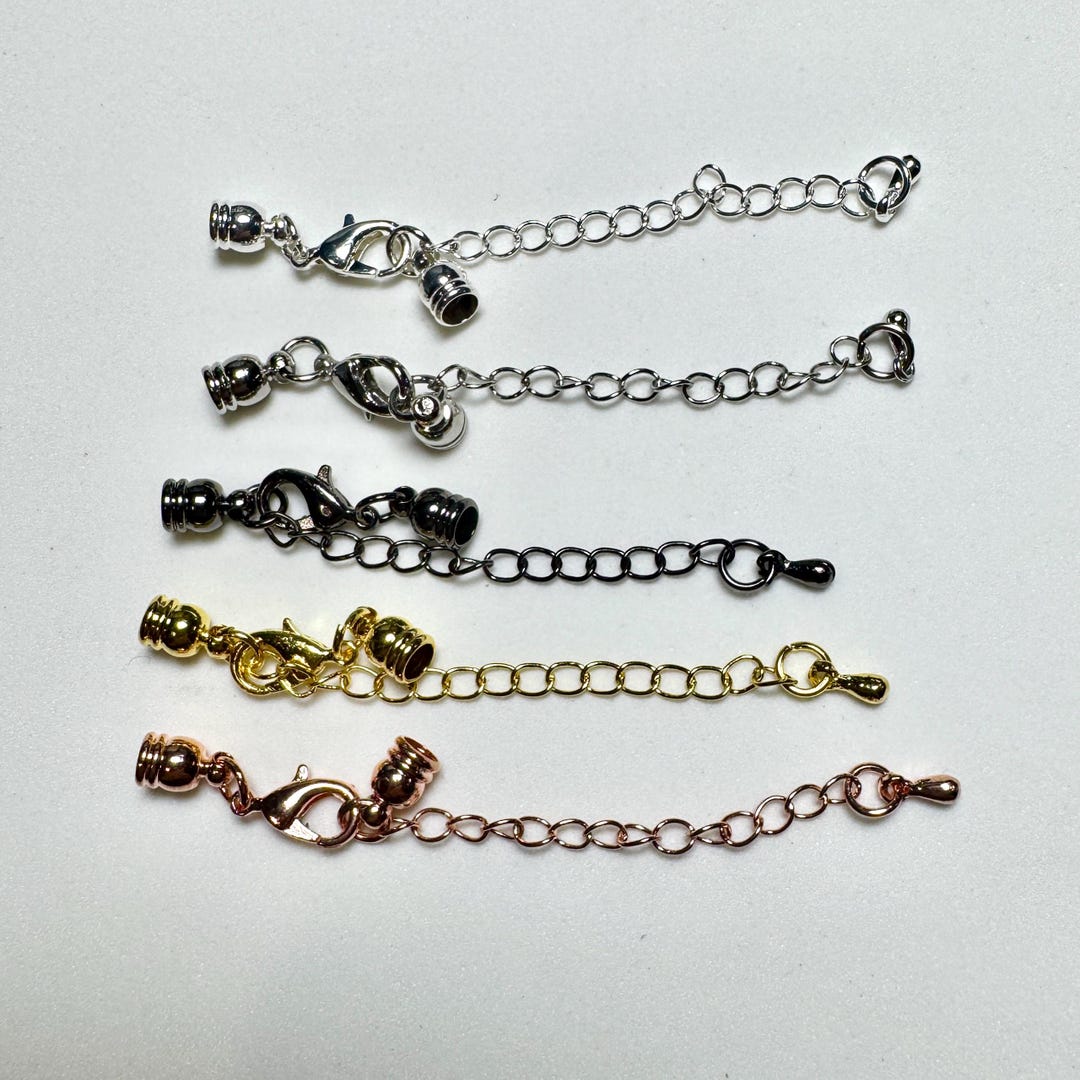 3.7mm Brass Bell End Caps With Lobster Clasp, for Tiny Cords! Set/2. - Etsy