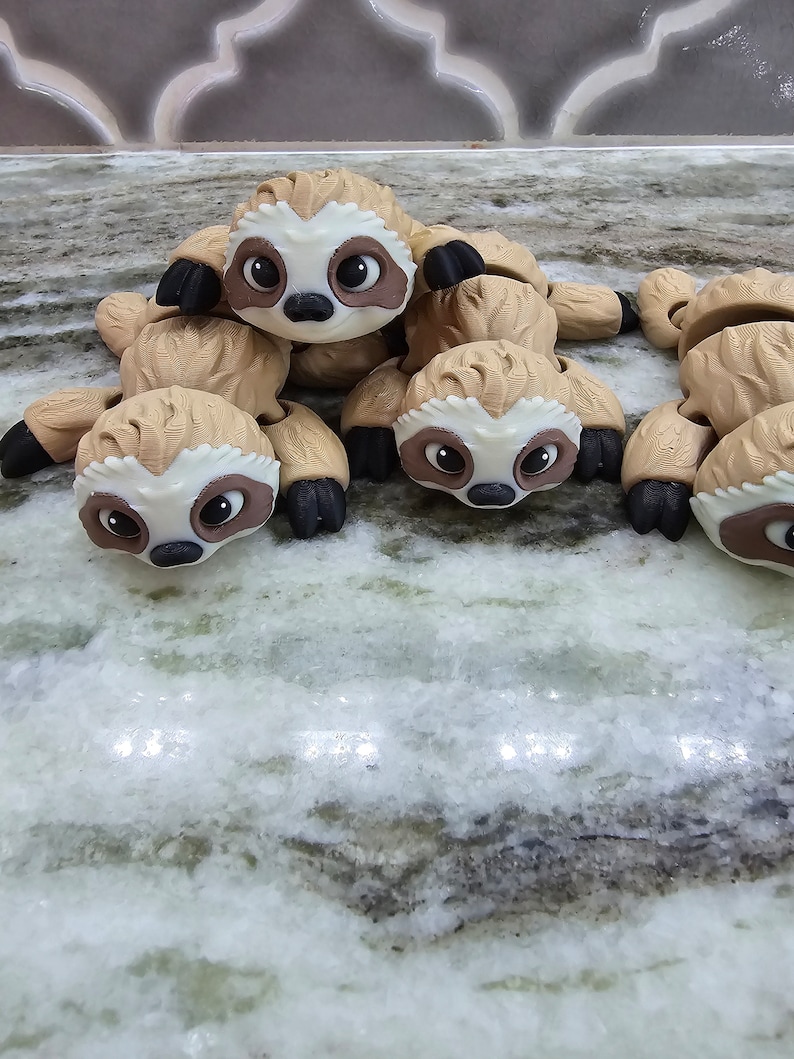 3D Printed Articulating Sloth. This Adorable Little Guy Will Bring ...